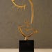 Handmade Contemporary Face Design Statue With Gold Finish, Face Art for ...