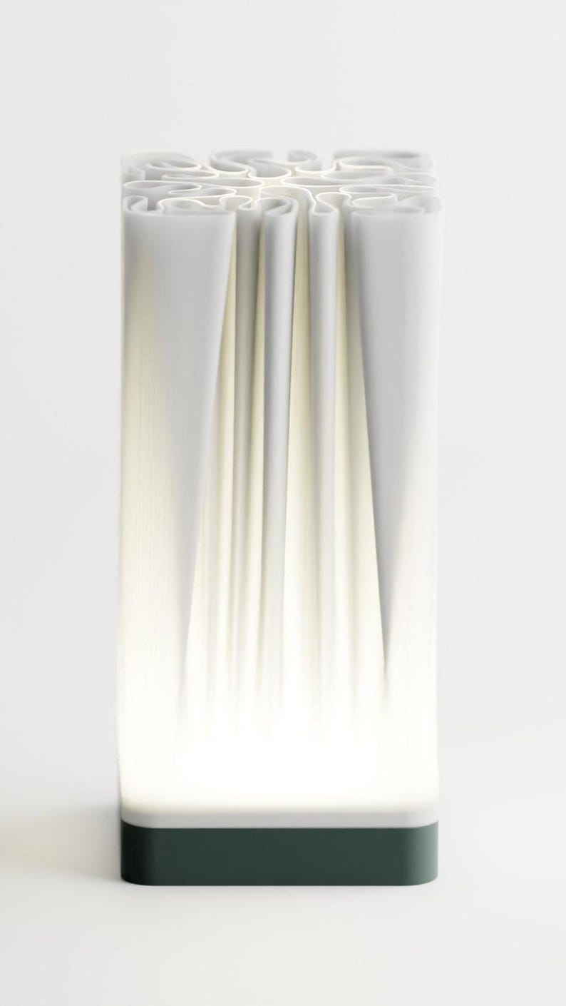 3D Printed LED Lamp • Modern Geometric Night Light - Etsy