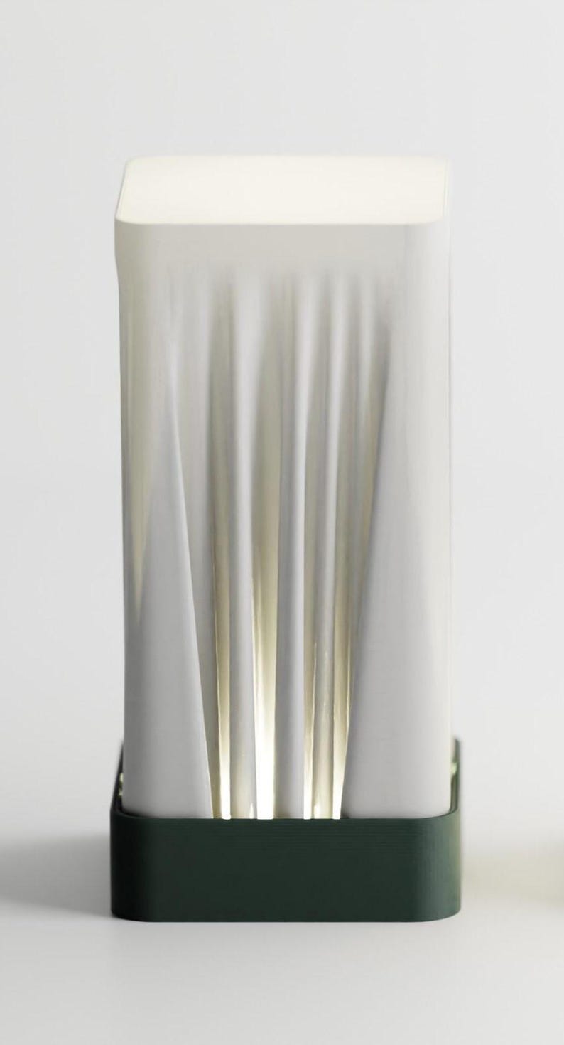 3D Printed LED Lamp • Modern Geometric Night Light - Etsy