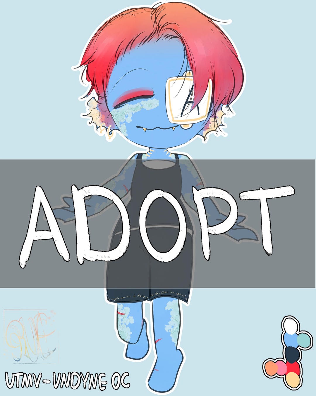 Undyne OC Design Adopt undertale - Etsy