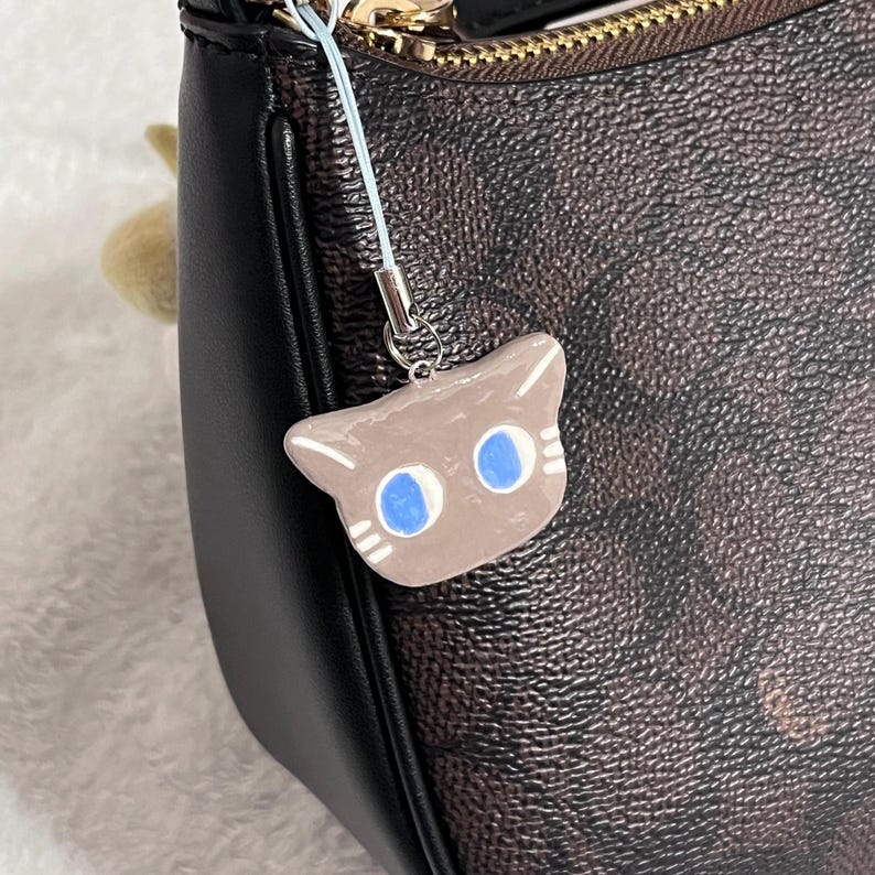 Cute Colorful Cat Keychain Charms - Etsy