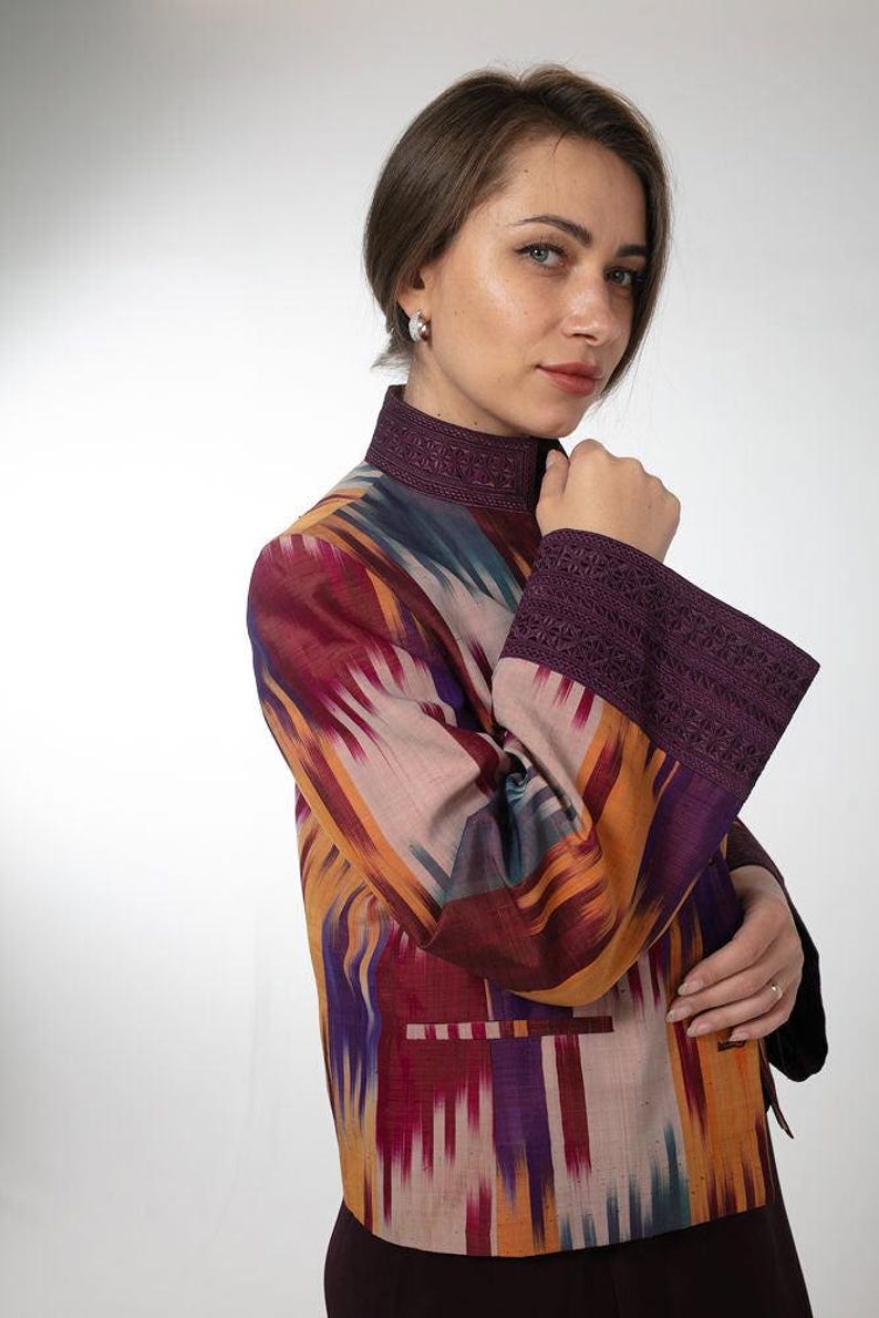 Uzbek Silk Ikat Jacket - Etsy