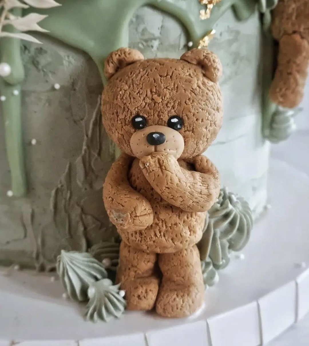Premium Handmade Teddy Bear Cake Toppers Sugarpaste Decorations - Etsy