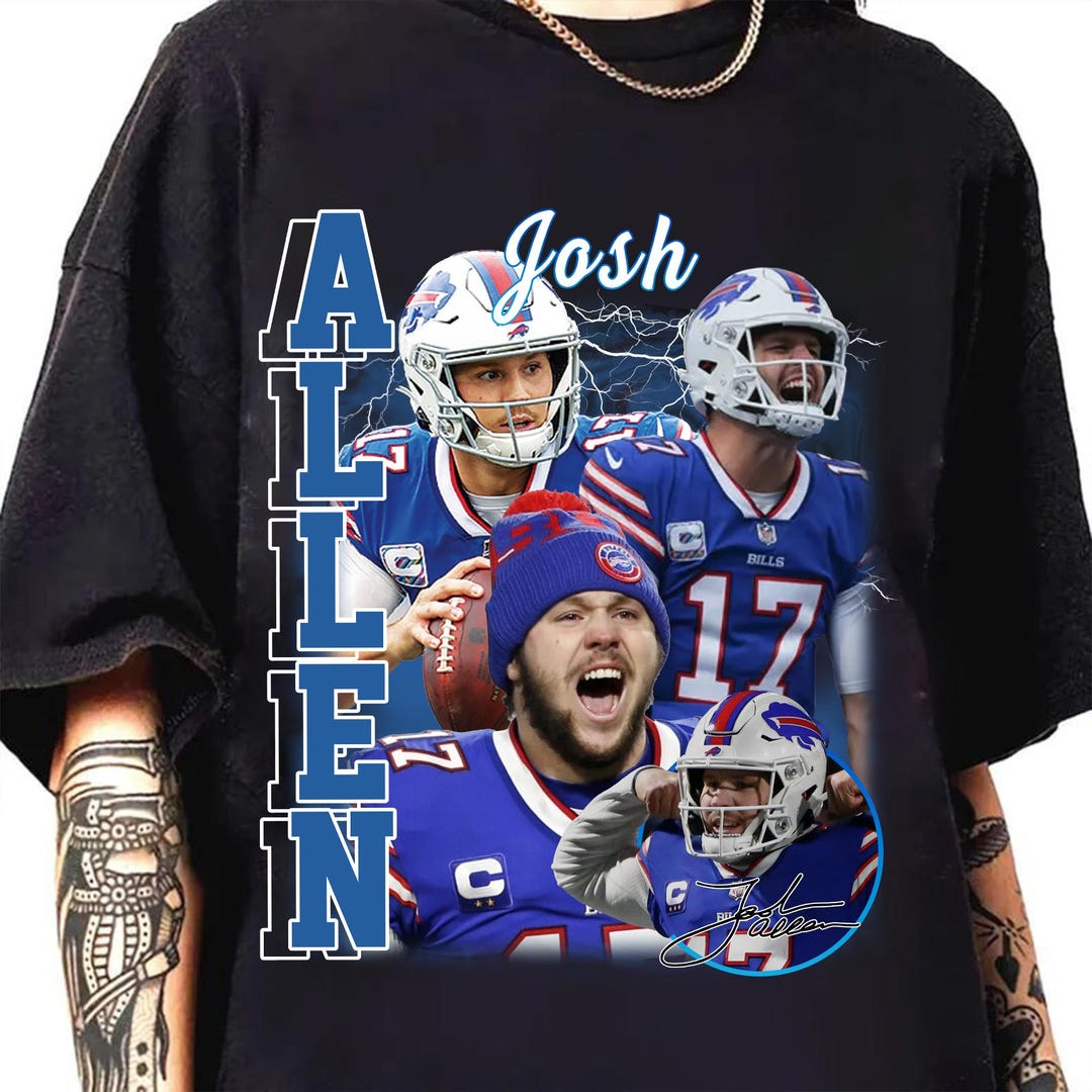 Vintage Josh Allen Football Shirt, Vintage Football Graphic Tee, Retro ...