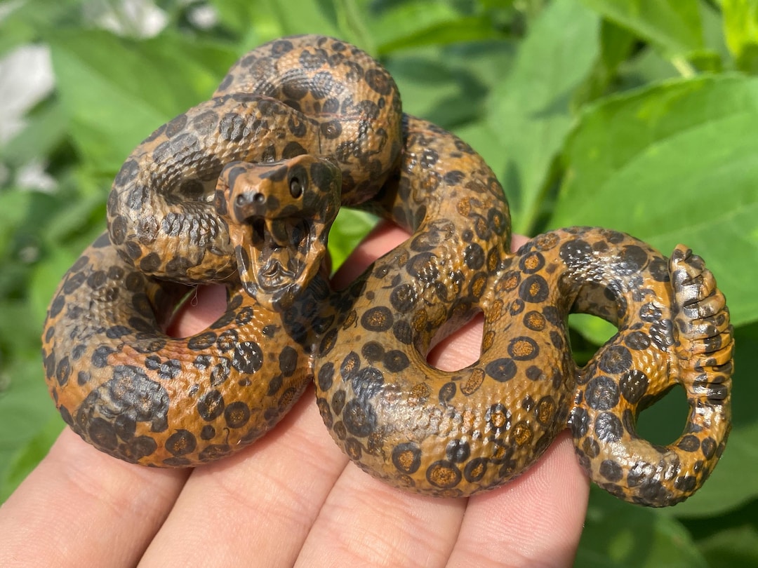 Leopard Print Stone Snake: Natural Quartz Crystal Carving, 3.8" - Etsy