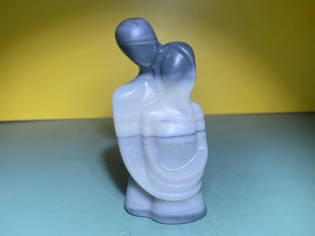 Natural Quartz Crystal Couple Statue: Tai Chi Stone Home Decor - Etsy
