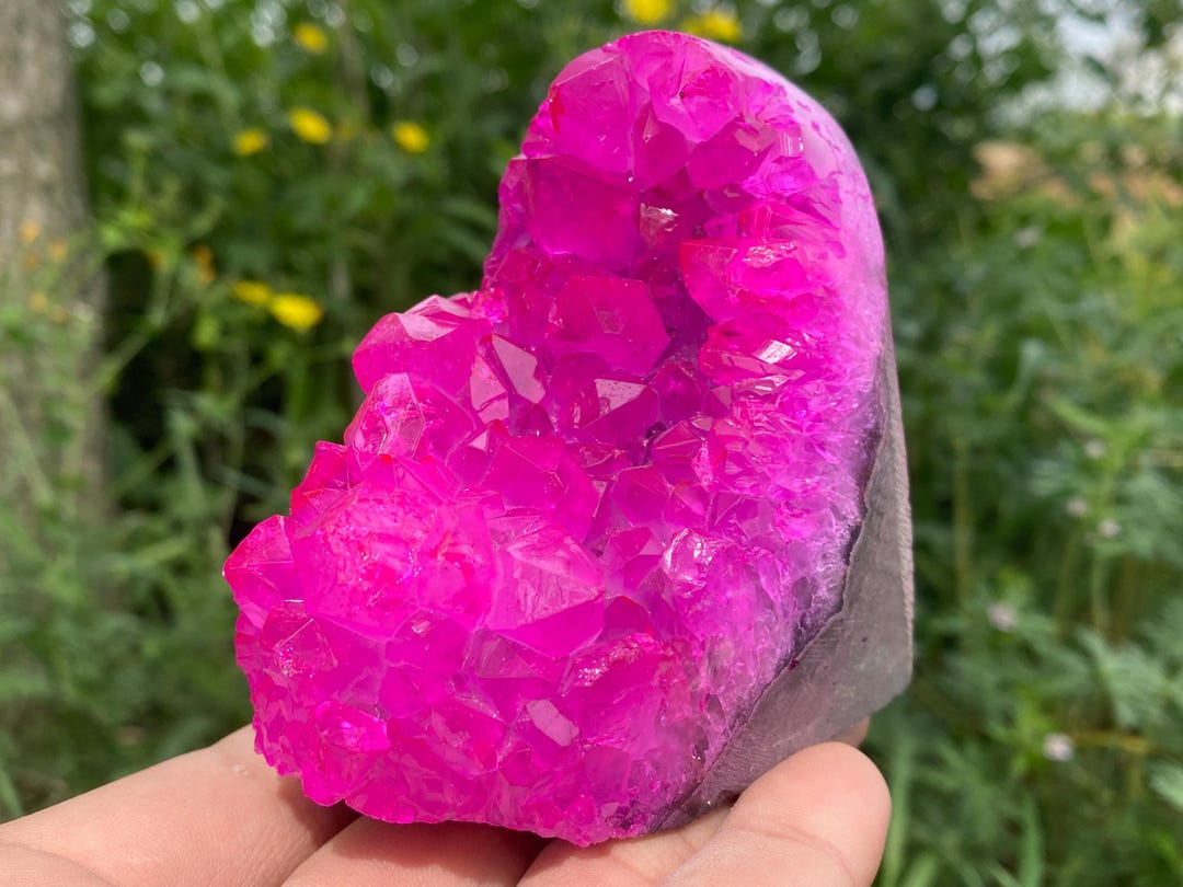 Pink Quartz Crystal Geode, Home Decor Specimen - Etsy