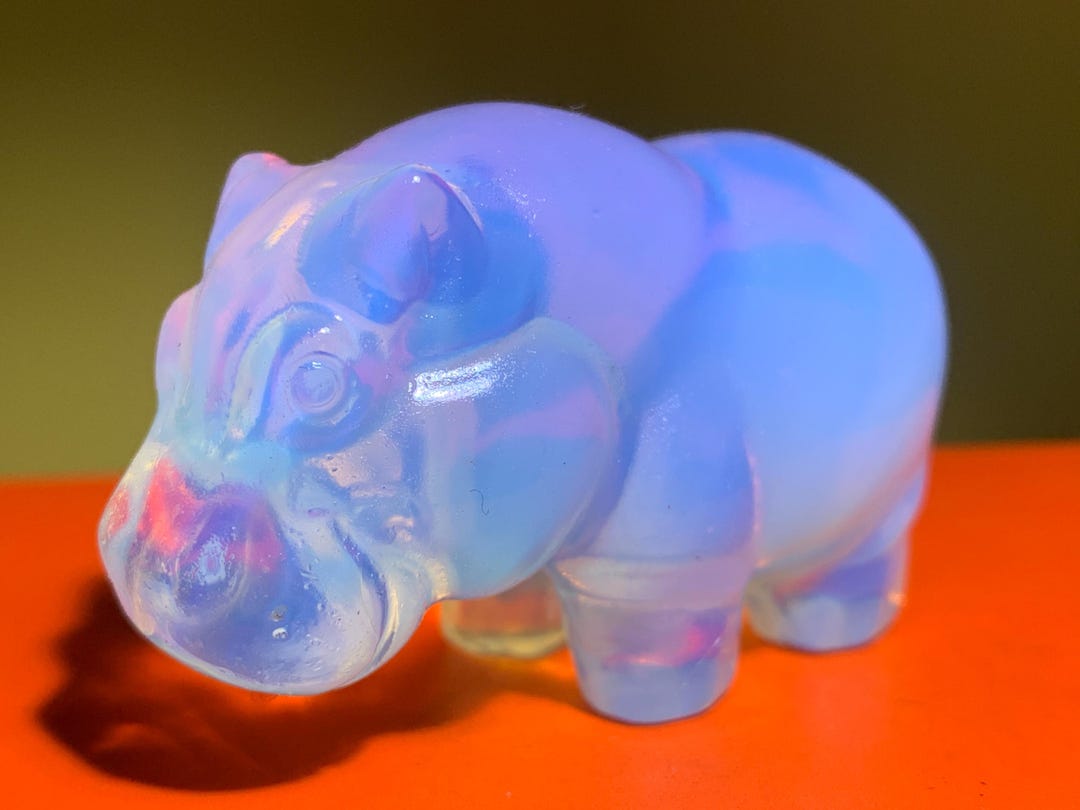 Opal Quartz Crystal Hippo Specimen: Home Decor Gift (1.7'') - Etsy