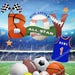 All-star Theme BUNDLE: Backdrop, Welcome Sign, & Charger Plate Inserts ...