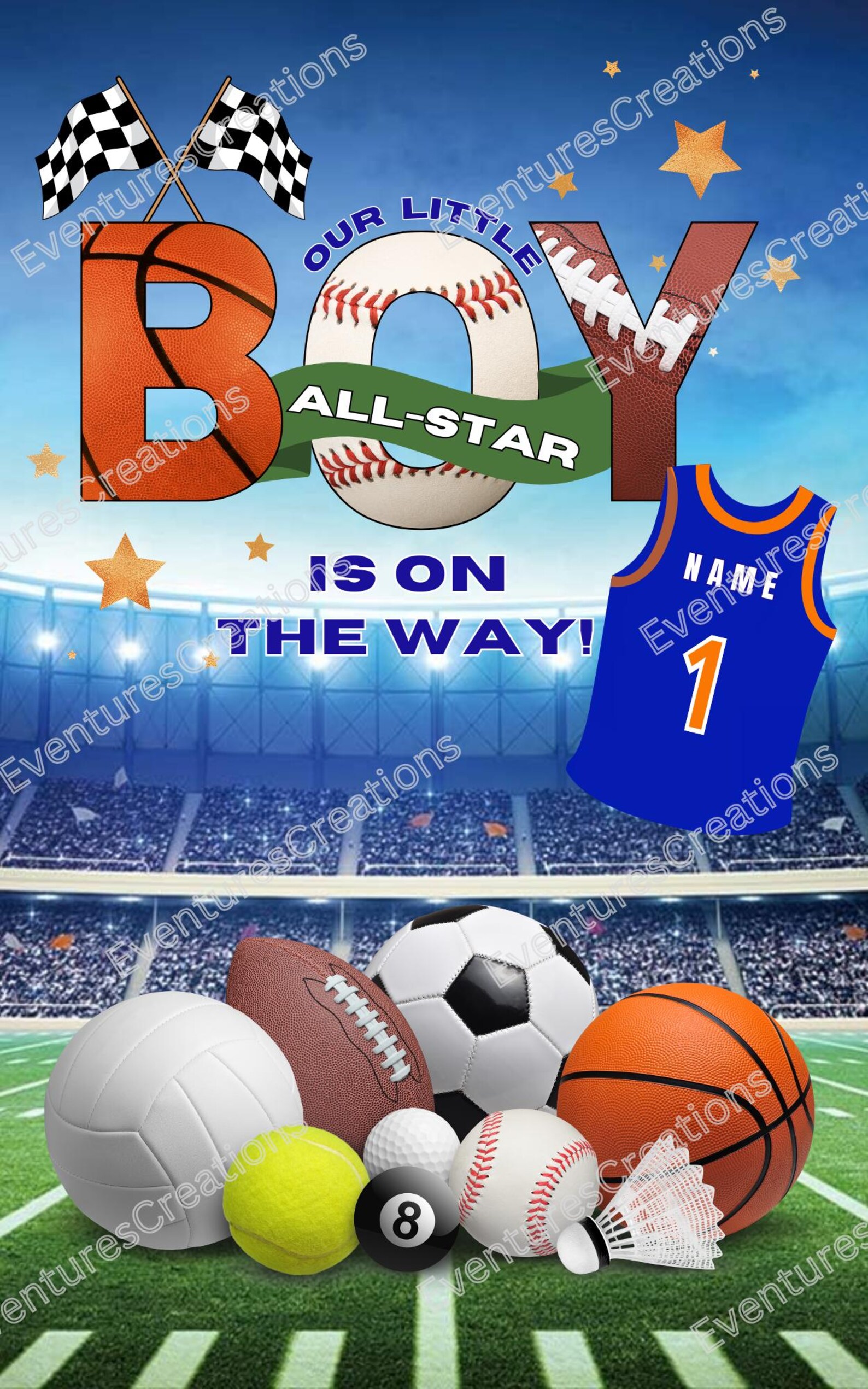 All-star Theme BUNDLE: Backdrop, Welcome Sign, & Charger Plate Inserts ...