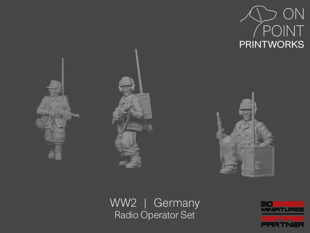 WW2 Germany - Radio Operator Set - 28mm - 1/56 Scale - Bolt Action ...