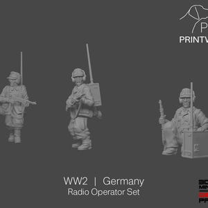 WW2 Germany - Radio Operator Set - 28mm - 1/56 Scale - Bolt Action ...