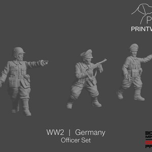 WW2 Germany - Officer Set - 28mm - 1/56 Scale - Bolt Action - Chain of ...