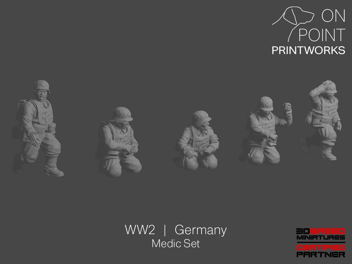 WW2 Germany - Medic Set - 28mm - 1/56 Scale - Bolt Action - Chain of ...