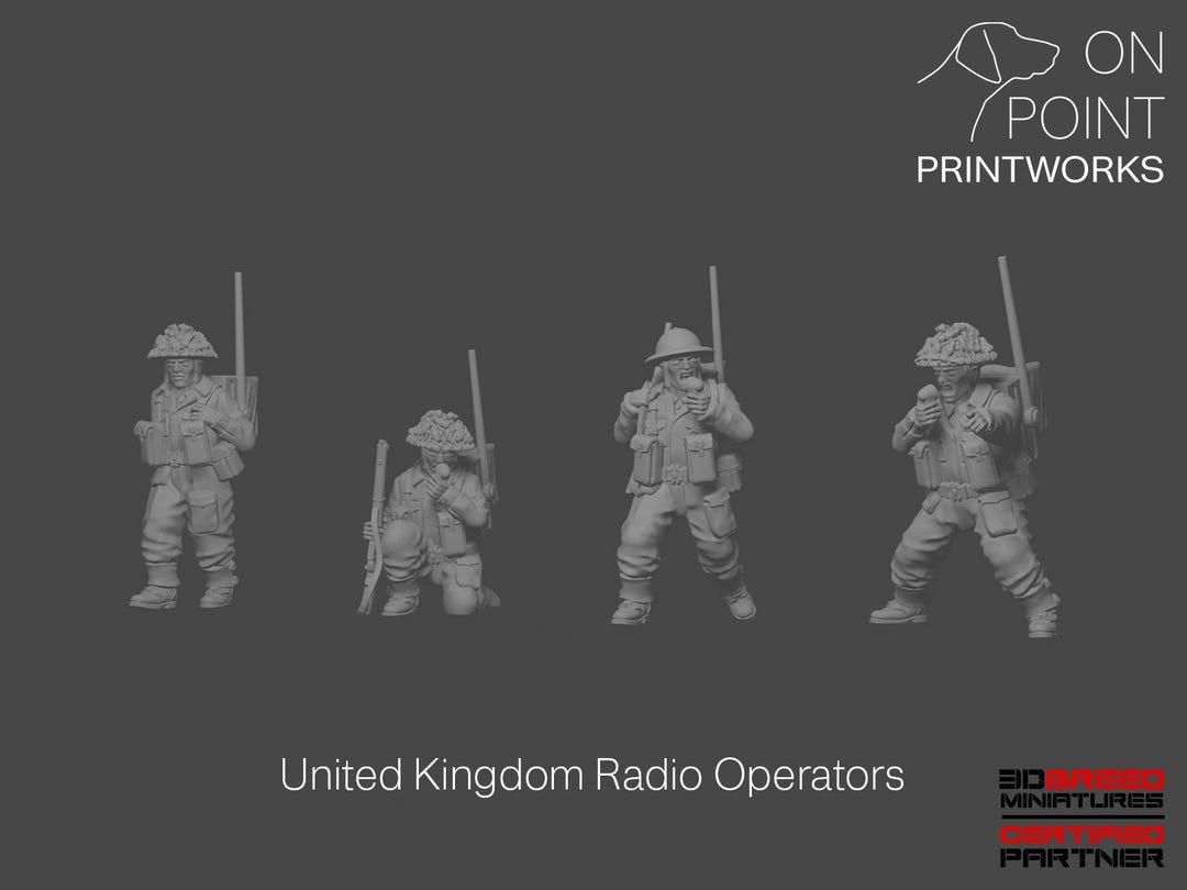 WW2 United Kingdom - Radio Operator Set - 28mm - 1/56 Scale - Bolt ...