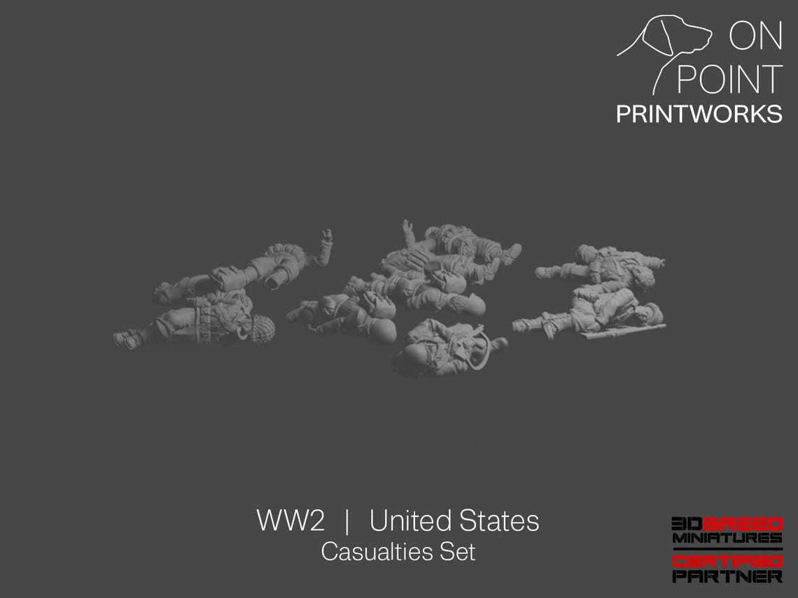 WW2 United States - Casualties Set - 28mm - 1/56 Scale - Bolt Action ...