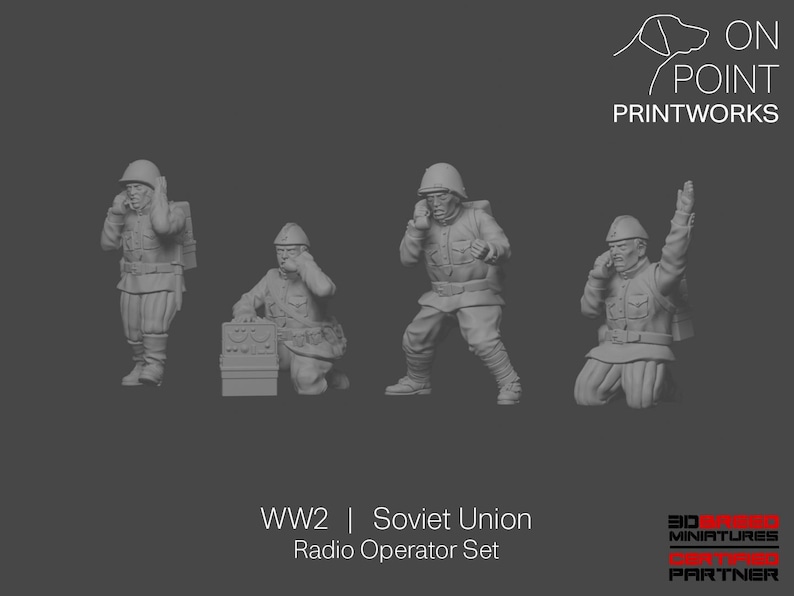 WW2 Soviet Union - Radio Operator Set - 28mm - 1/56 Scale - Bolt Action ...