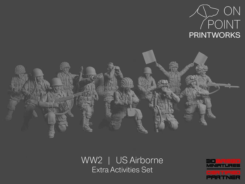 WW2 US Airborne - Extra Activities - 28mm - 1/56 Scale - Bolt Action ...
