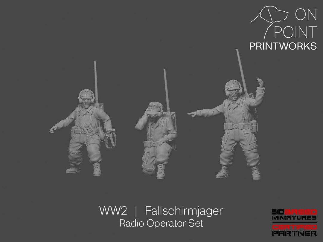 WW2 Fallschirmjager - Radio Operator Set - 28mm - 1/56 Scale - Bolt ...