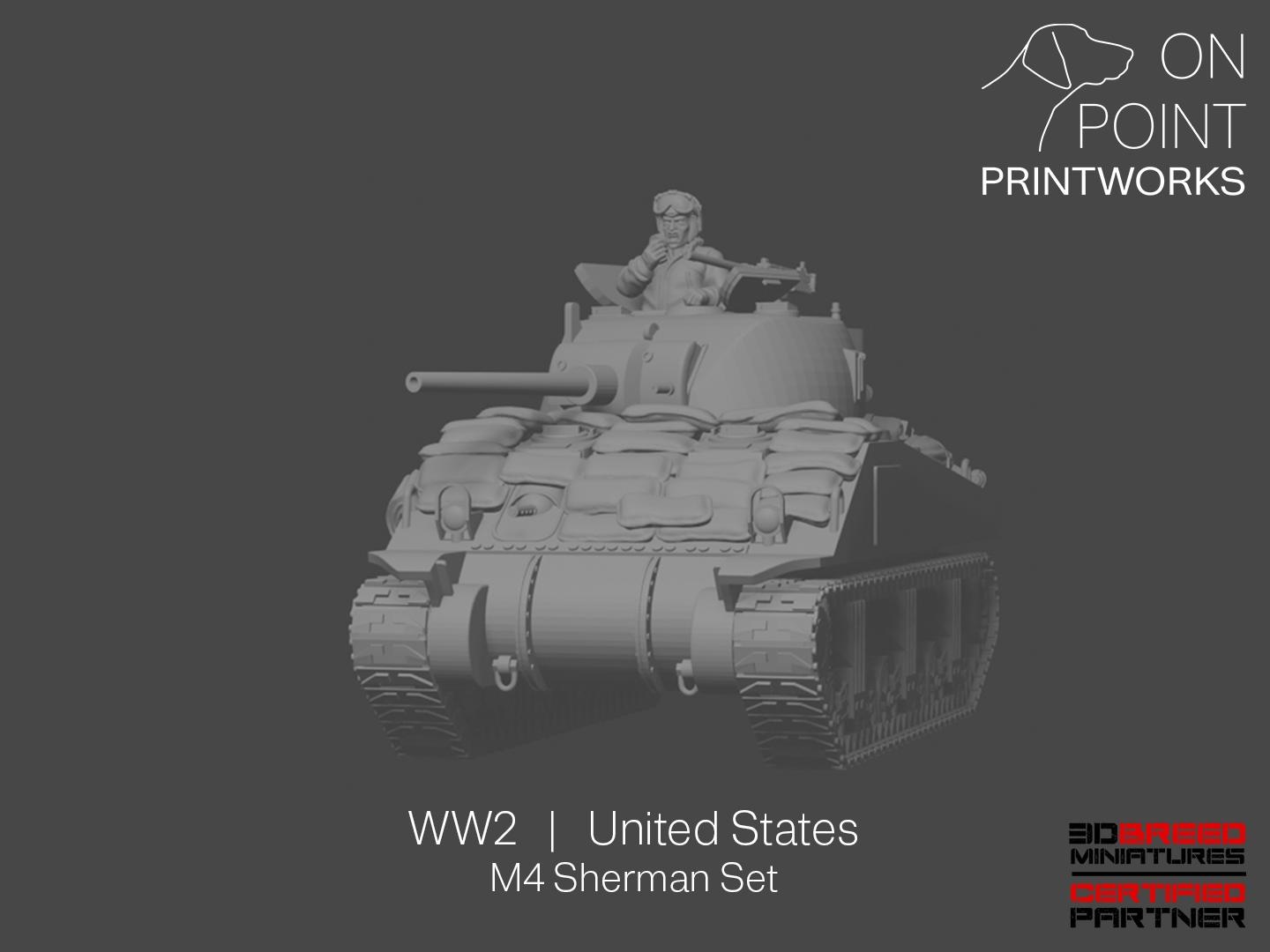 WW2 United States - M4 Sherman Set - 28mm - 1/56 Scale - Bolt Action ...