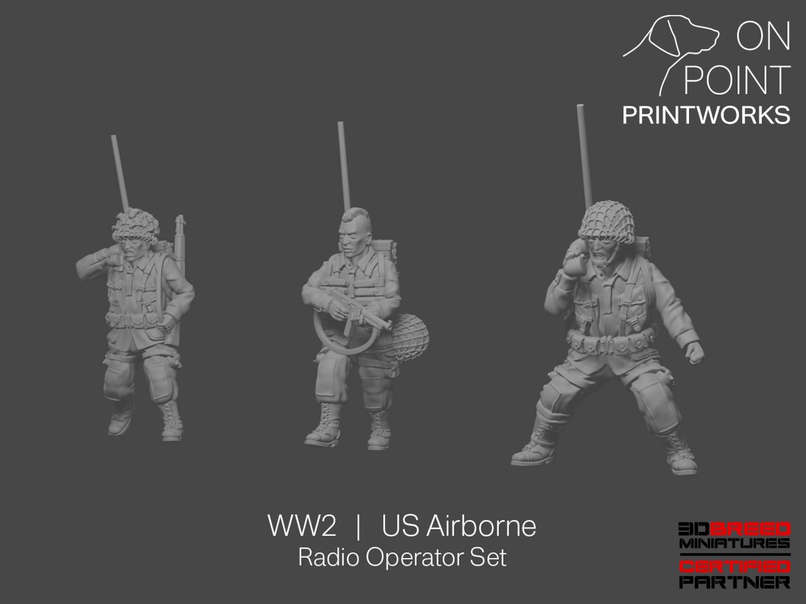 WW2 US Airborne - Radio Operator Set - 28mm - 1/56 Scale - Bolt Action ...