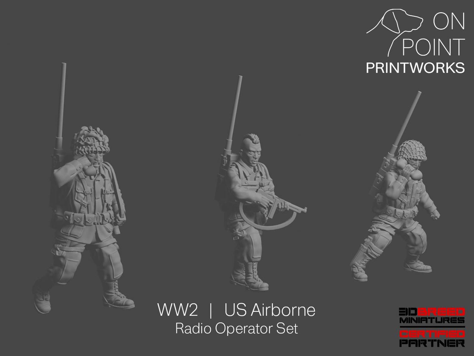 WW2 US Airborne - Radio Operator Set - 28mm - 1/56 Scale - Bolt Action ...
