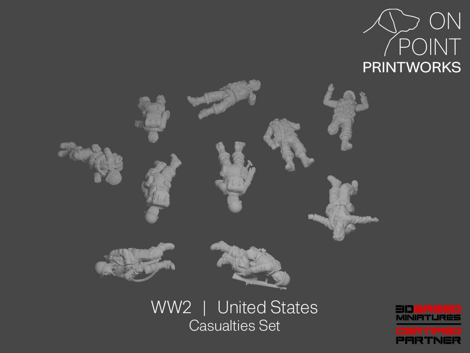 WW2 United States - Casualties Set - 28mm - 1/56 Scale - Bolt Action ...