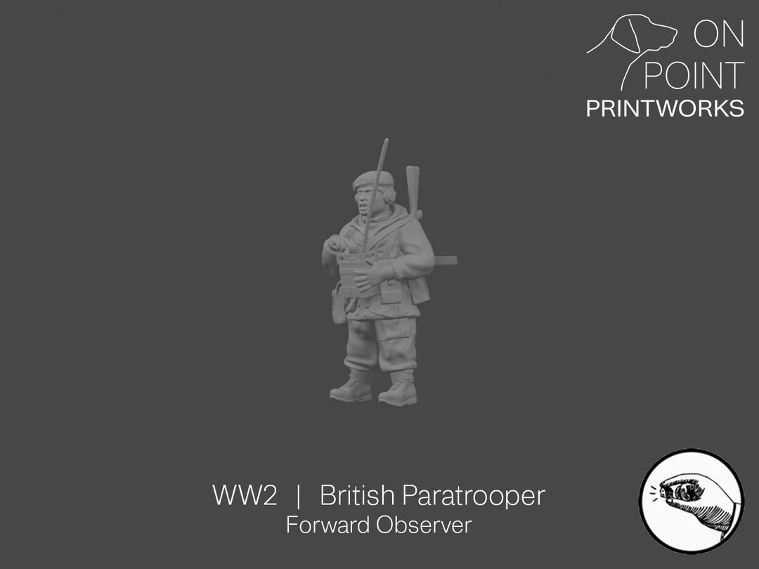 WW2 British Paratrooper - Forward Observer - 28mm - 1/56 Scale - Bolt ...