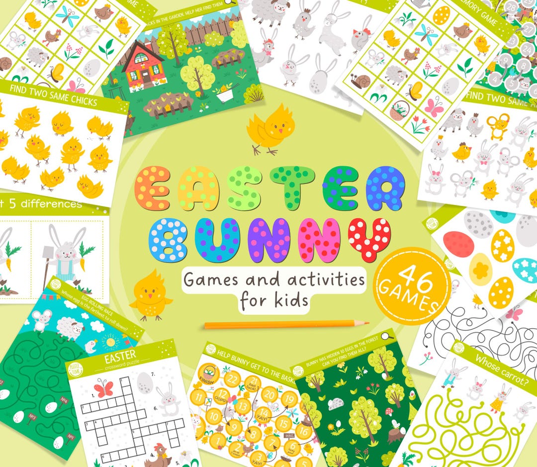 Kids Educational Easter Games Preschool Kids Printable Activities ...