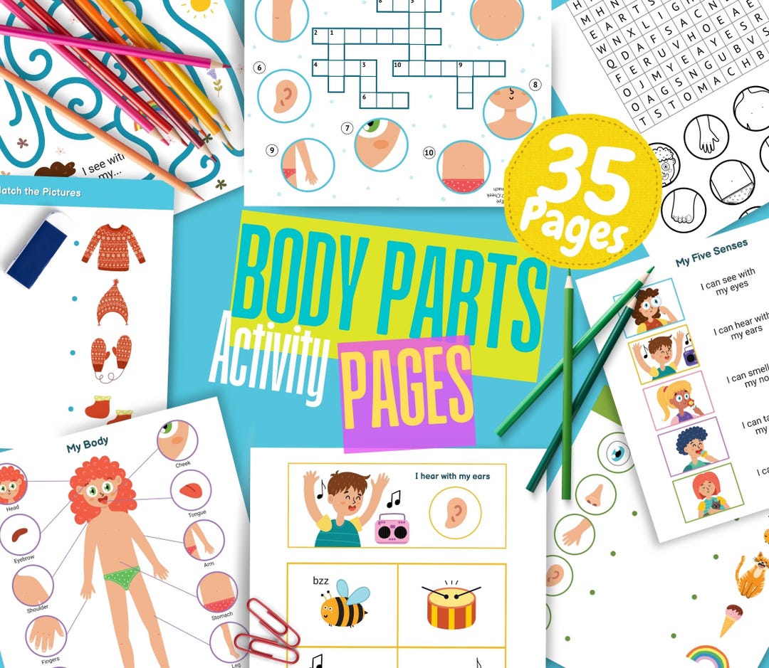 Body Parts Learning Activities for Kids Printable Worksheets ...