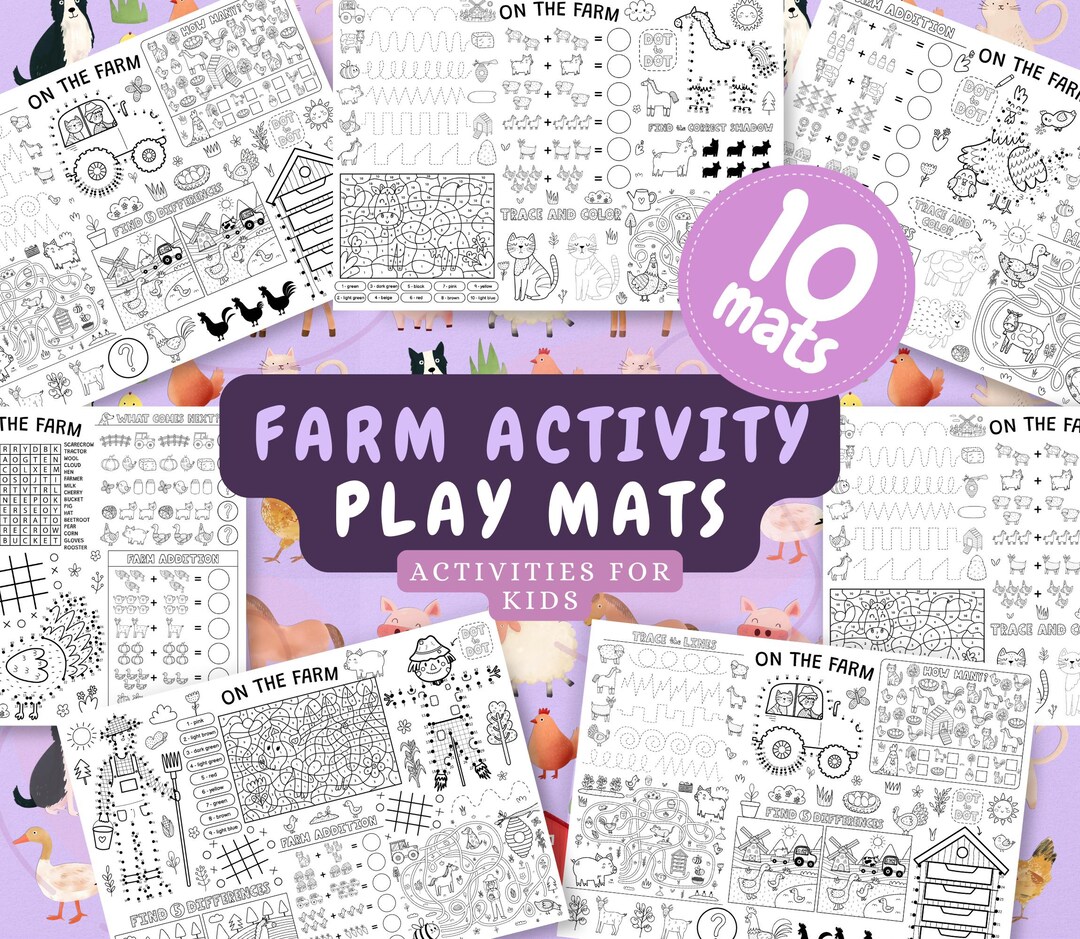 Kids Educational Games for Kindergarten Printable Activity Mats ...