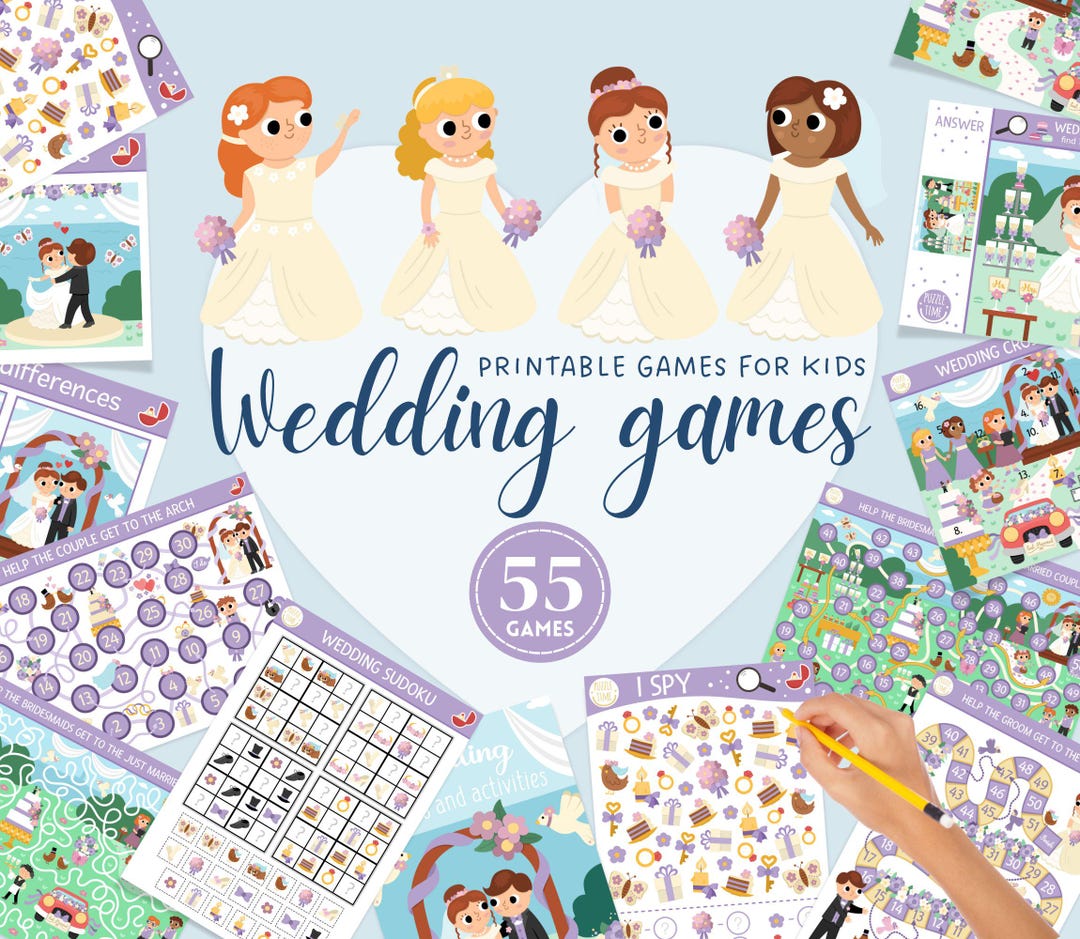 Printable Wedding Games for Kids Entertainment Wedding Activities Party ...