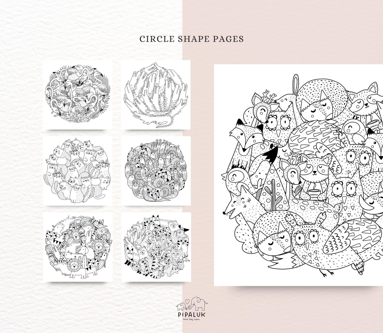 Animal Coloring Pages for Kids Printable Magical Creature Coloring ...