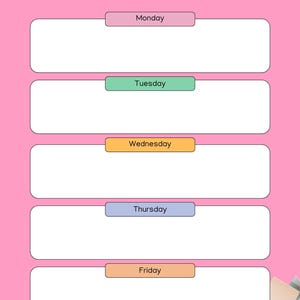 Weekly Planner Printable for Kids – Fun & Colorful Digital Download - Etsy
