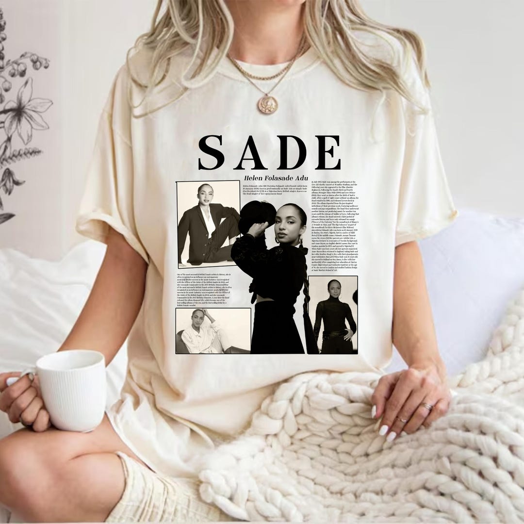 Sade Album T-shirt, Sade Retro Lyric Style Top Tee Vintage Unisex T ...