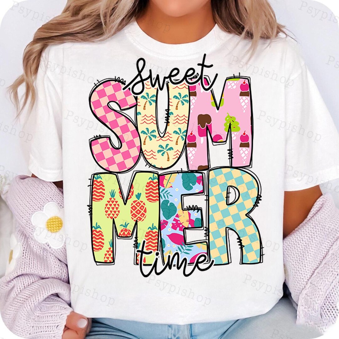 Retro Sweet Summer Time Png, Cute Summer Shirt Png, Trendy Summer Vibes ...