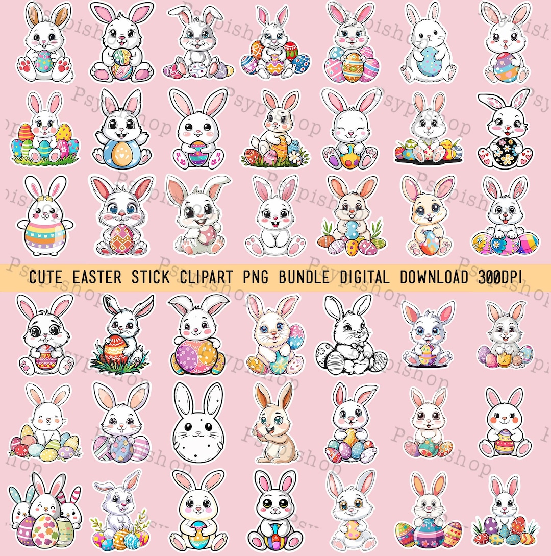 Easter Mega Bundle Png, Retro Easter Png Bundle, Christian Easter Png ...