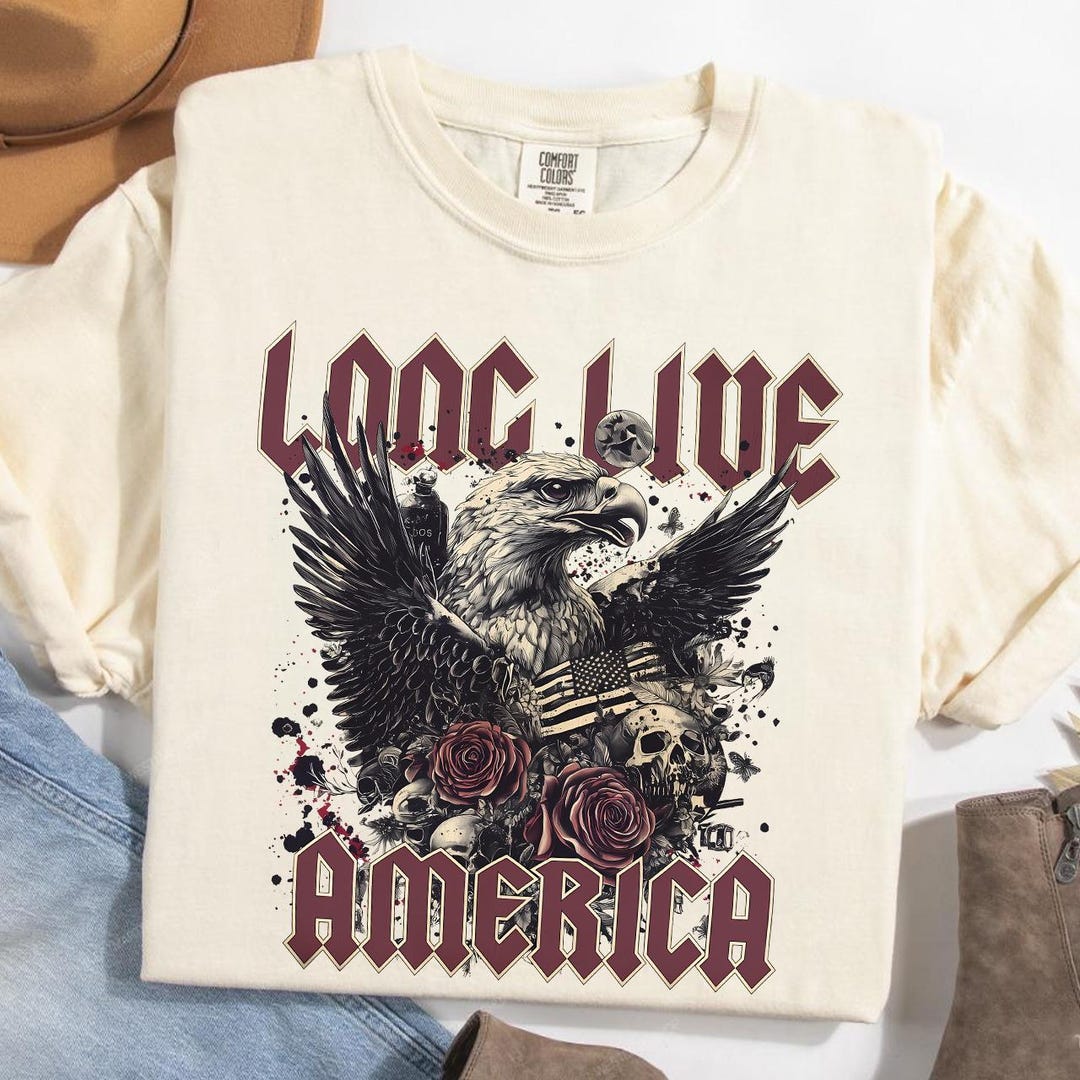 Long Live America Sublimation Design PNG, Digital Download Skull Png ...