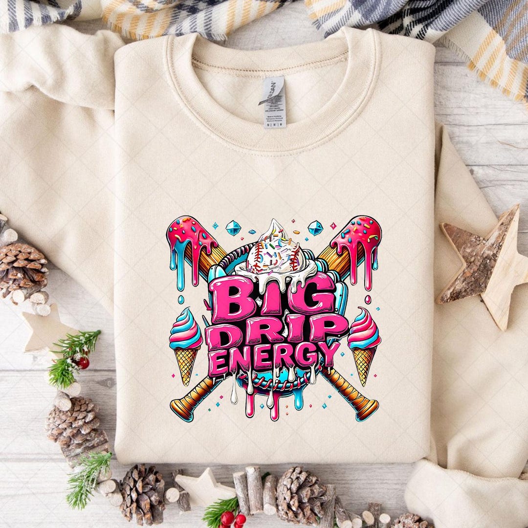 Big Drip Energy Baseball Drip Ice Cream Sprinkles Png,|drippy Base Ball ...