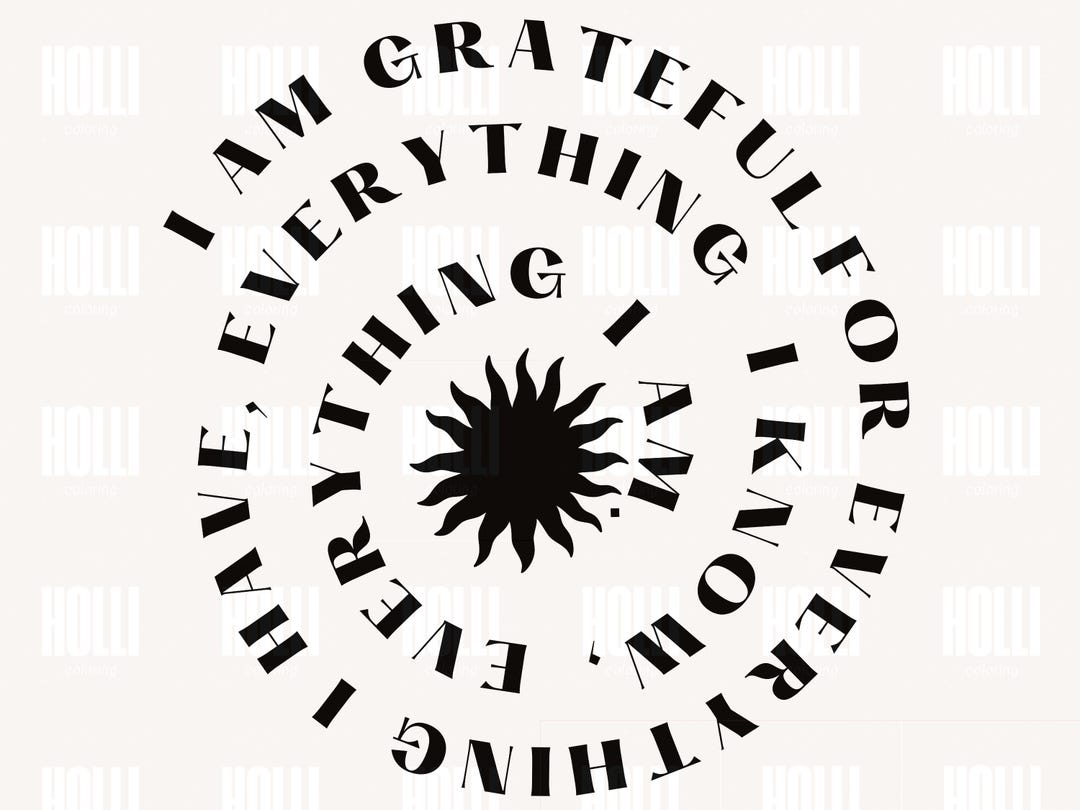 I Am Grateful PNG, Minimalist Gratitude Quote Clipart, Positive ...