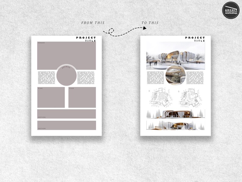 Canva Architecture Presentation Board Templates Presentation Board ...