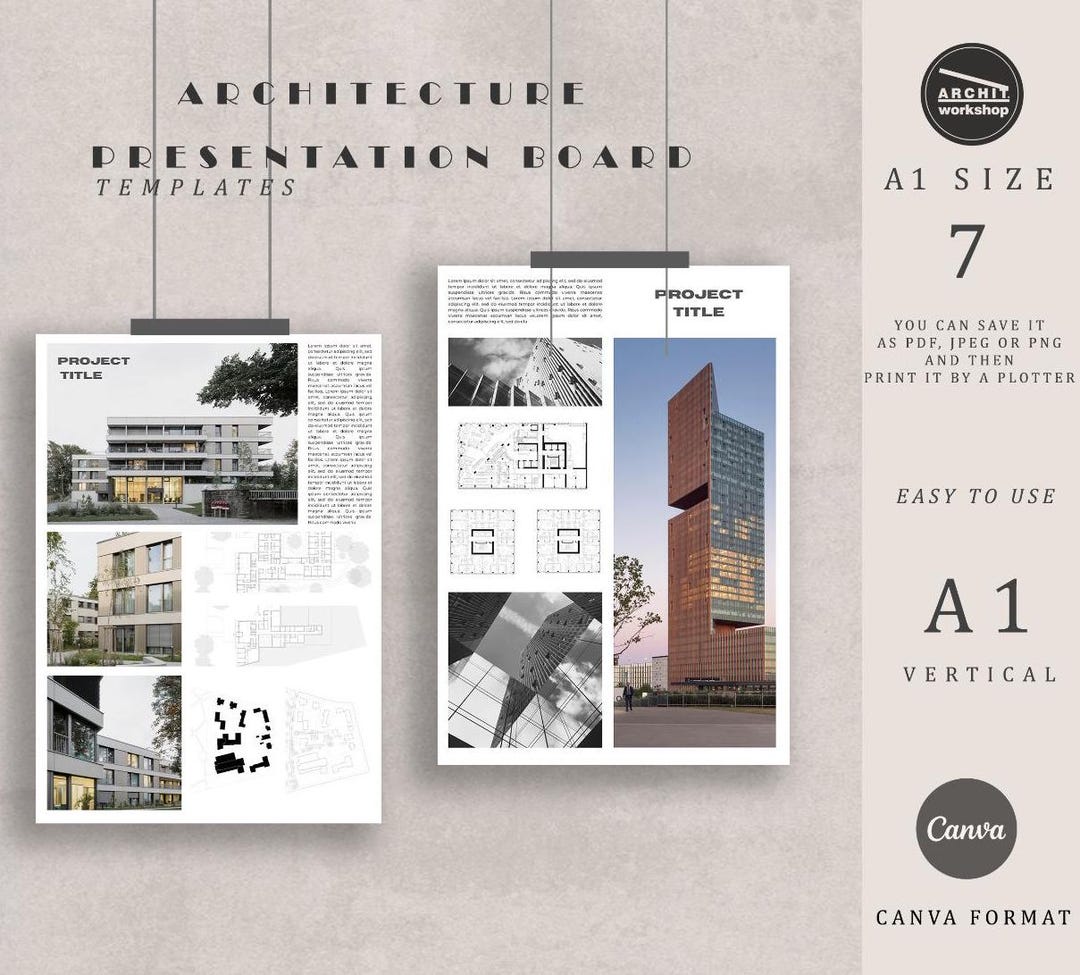 Canva Architecture Presentation Board Templates Presentation Board ...
