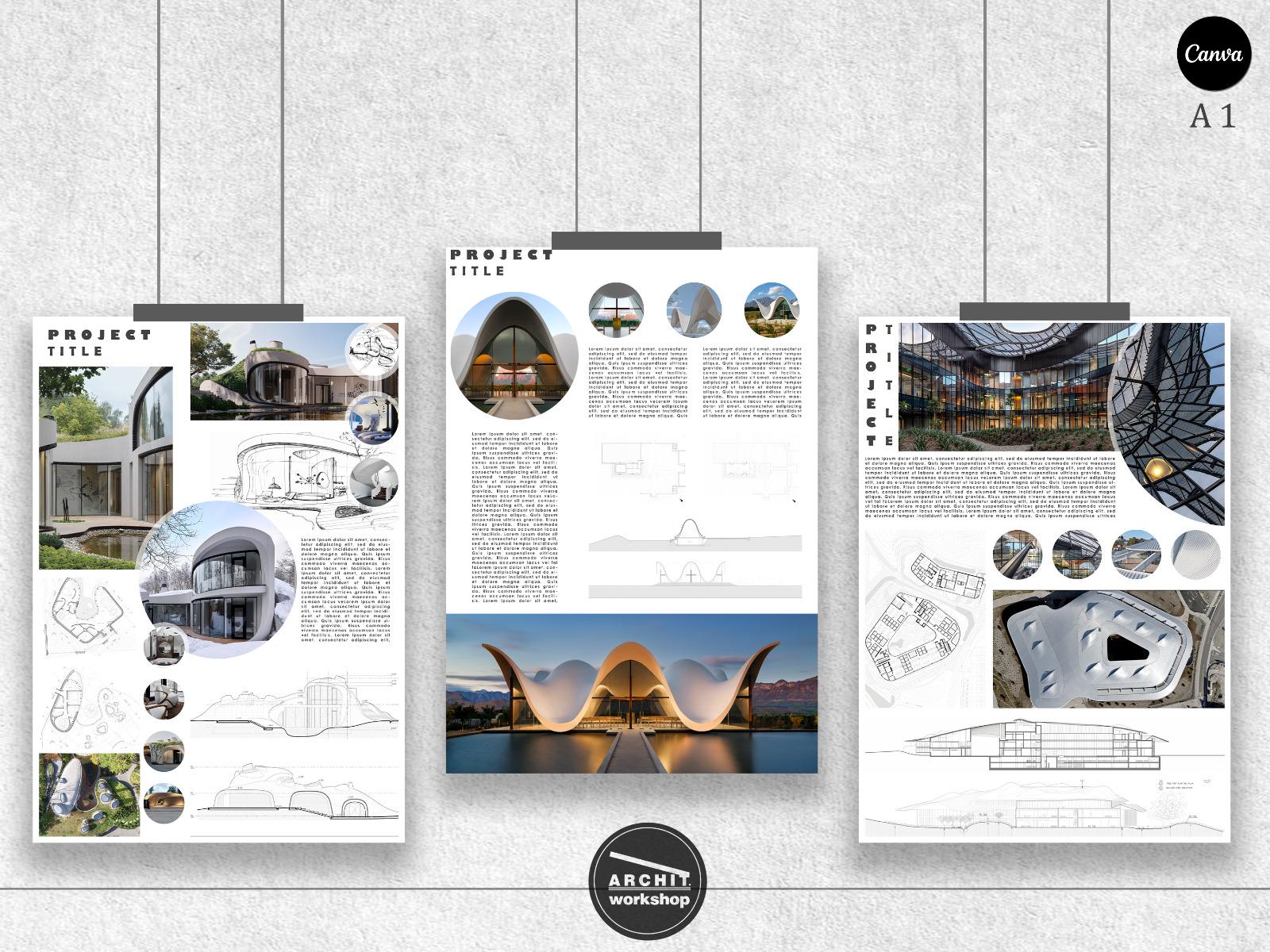 Canva Architecture Presentation Board Templates Presentation Board ...