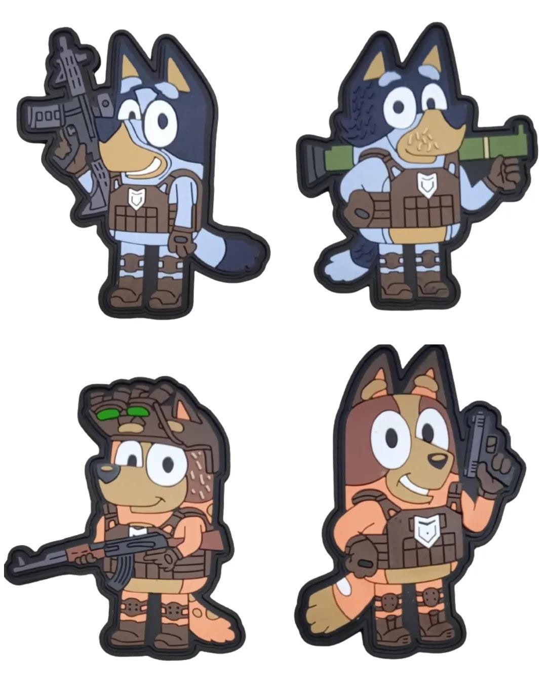 Bluey Tactical Patches Pack of 4 - Etsy