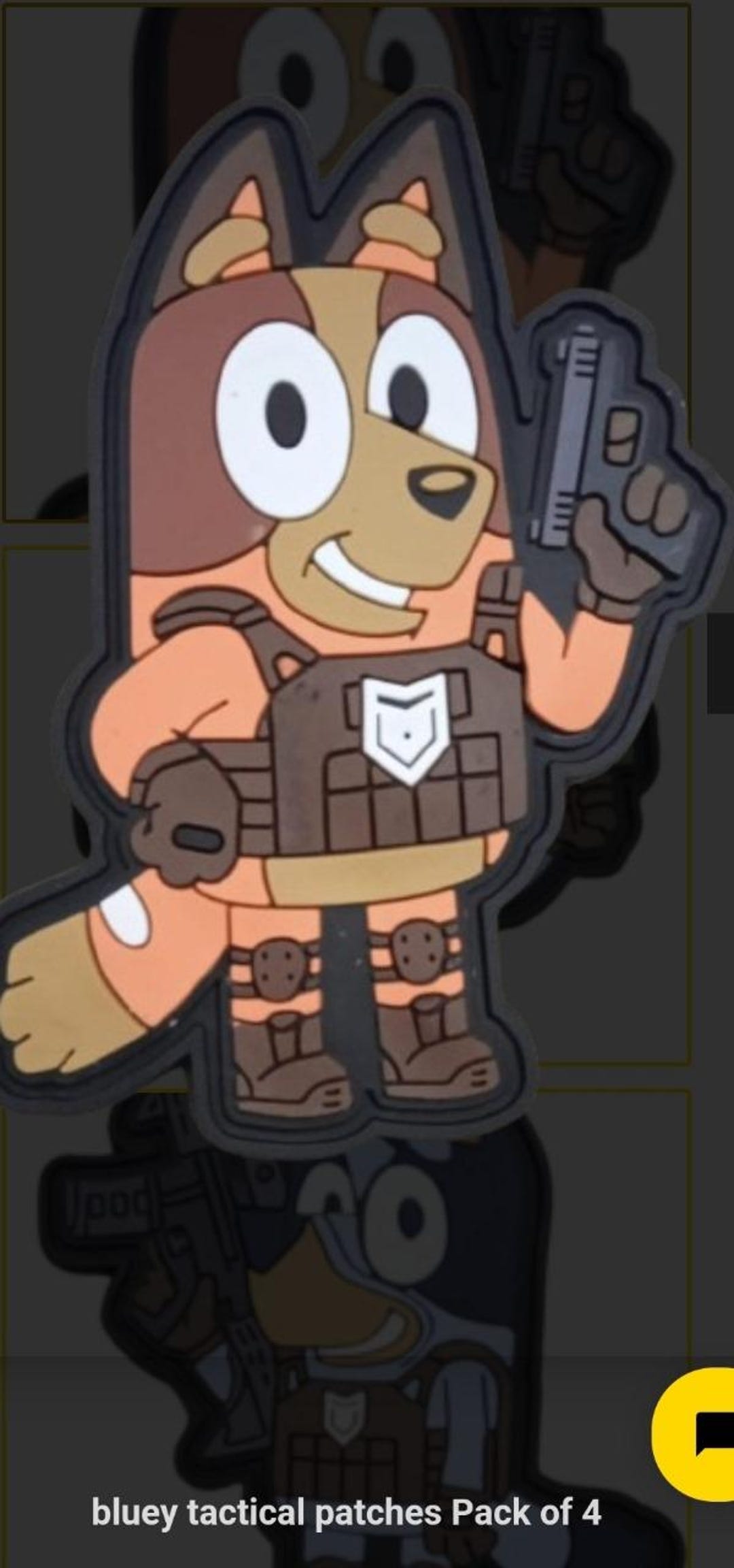 PVC Bluey Moral Tactical Patch Hook Orange - Etsy