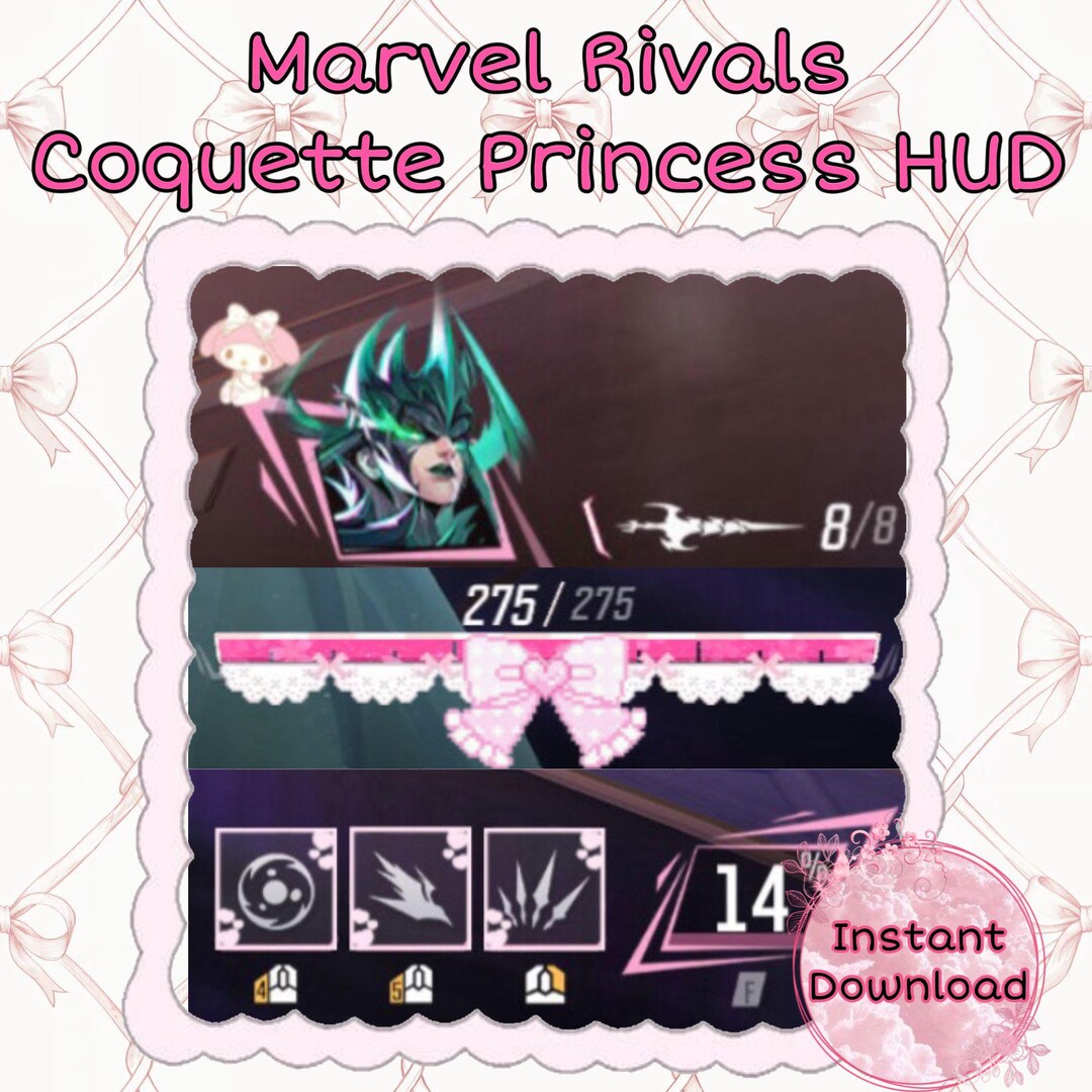 Coquette Princess Marvel Rivals HUD Overlay - Etsy