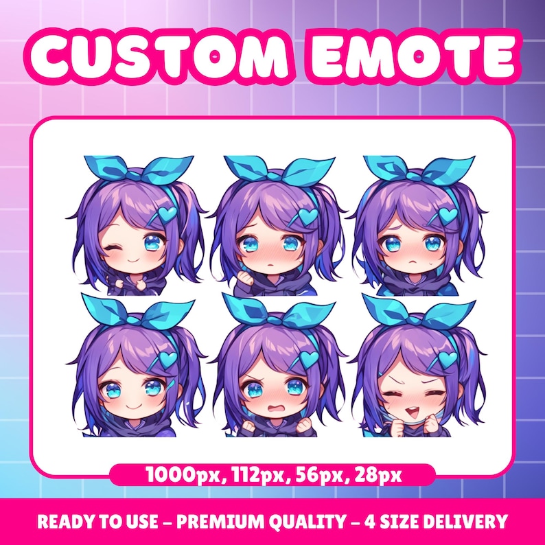 High Quality Chibi Cute Emotes | Cute Chibi Anime Style | Twitch ...