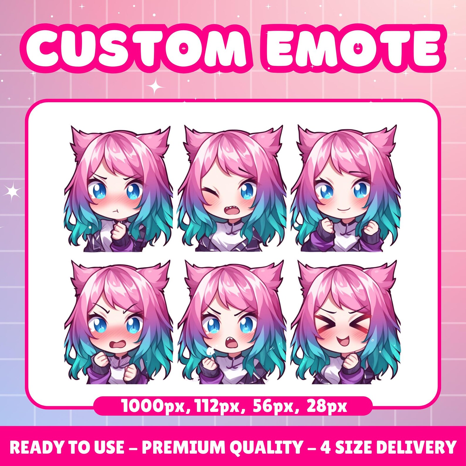 High Quality Chibi Cute Emotes | Cute Chibi Anime Style | Twitch ...