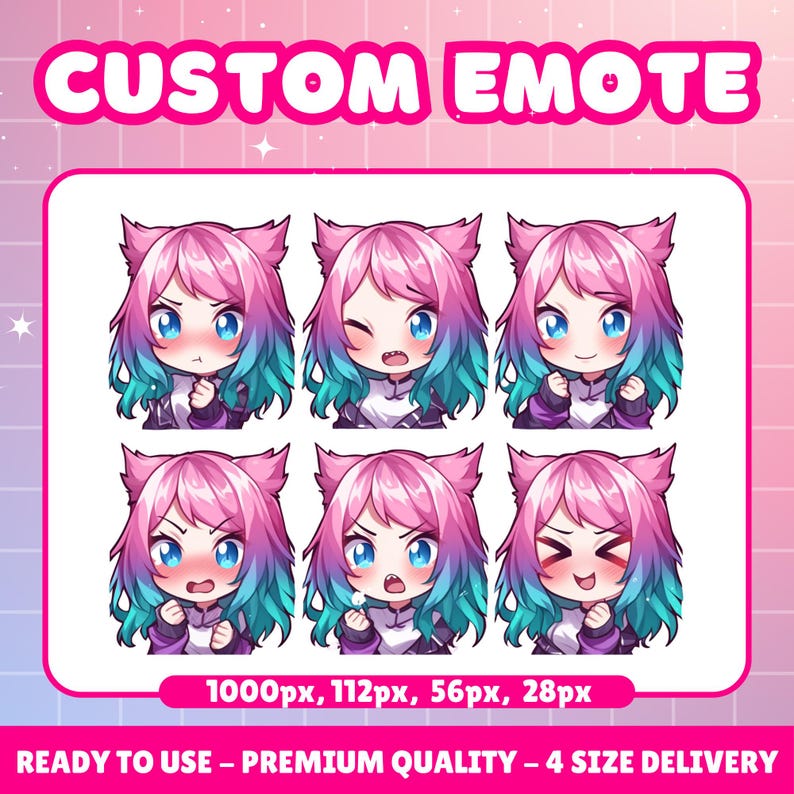 High Quality Chibi Cute Emotes | Cute Chibi Anime Style | Twitch ...