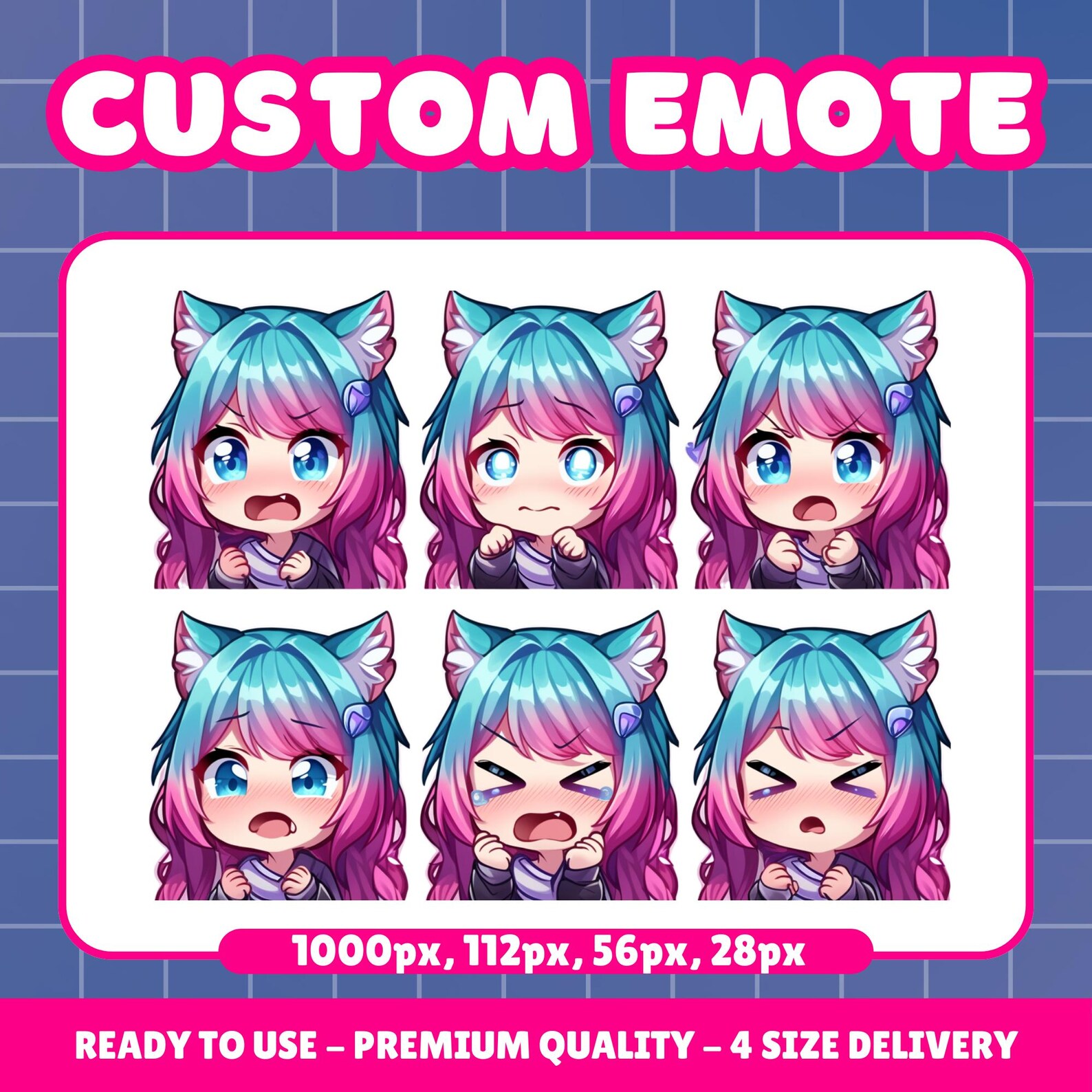 High Quality Chibi Cute Emotes | Cute Chibi Anime Style | Twitch ...